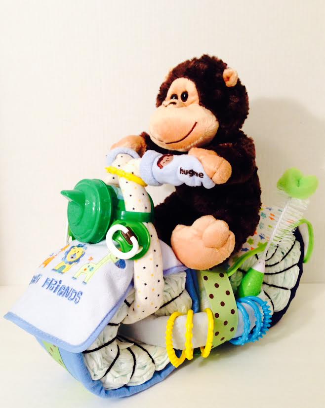 Motorcycle Diaper Cake Alder Creek Blue Tricycle Diaper Cake: Perfect